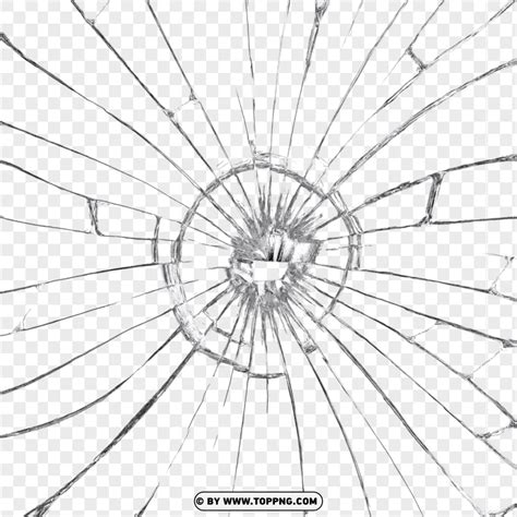 Broken Glass Circular Crack Png Toppng