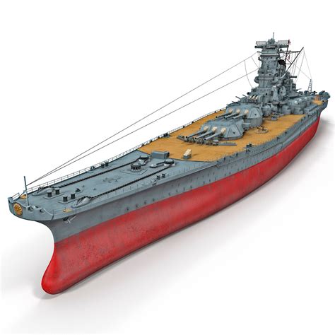3D модель Японский линкор Ямато - TurboSquid 863815