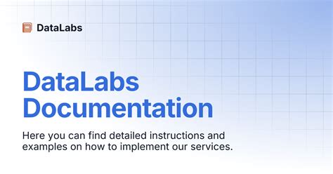 Datalabs Documentation Datalabs