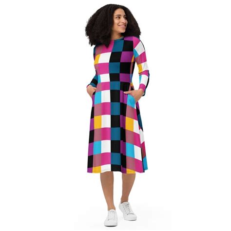 Long Sleeve Midi Dress Etsy