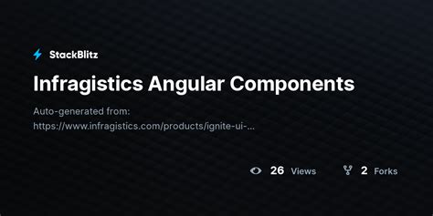 Infragistics Angular Components StackBlitz