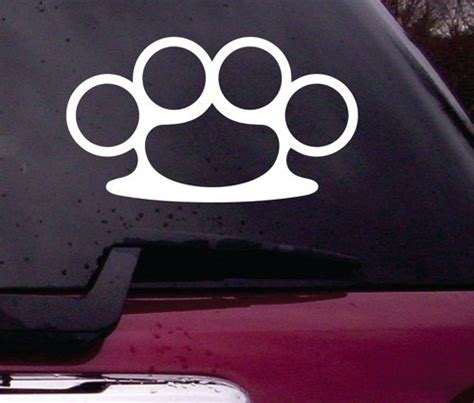 Brass Knuckles Decal Sticker Vinyl Decal Sticker Art Graphic Stickers