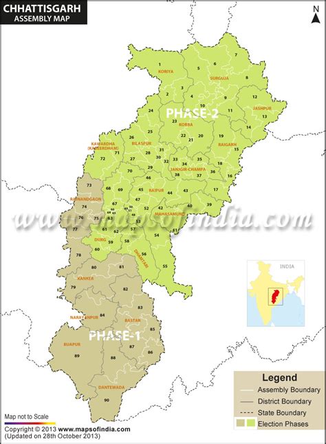 Chhattisgarh Assembly Elections 2018 District Wise Constituencies List