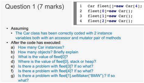 Solved Question Marks Car Fleet New Car Chegg