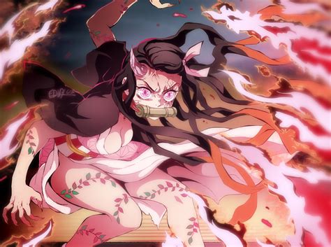 Papel De Parede Para Celular Anime Nezuko Kamado Demon Slayer
