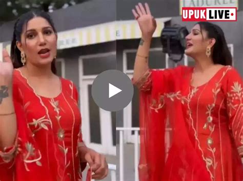 Sapna Chaudhary Dance Video लाल सूट पहन सपना चौधरी ने गिराई बिजलियां मदहोश हुए फैंस देखें वीडियो