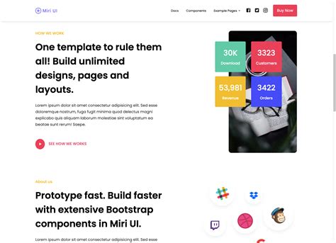 miri ui kit pro best premium bootstrap 5 ui kit