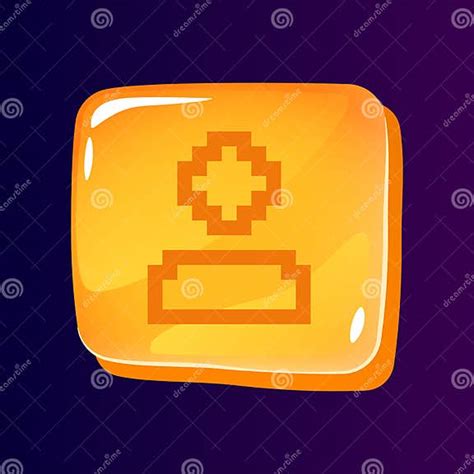 Avatar Glossy Ui Button With Pixelated Icon Stock Vector Illustration Of Arcade Account