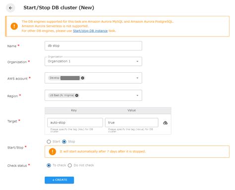 Startstop Db Cluster Opswitch Support