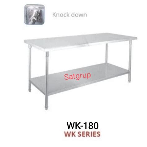 Jual Working Table Stainless WK 180 Meja Kantor Dapur Wk 180 Getra