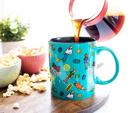 Scooby Doo Sticker Pattern Ceramic Mug Holds 20 Ounces — Metv Mall