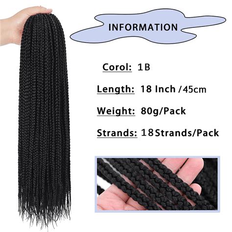 Box Braids Crochet Hair Crochet Braids Pre Looped Crochet Hair 3 Packs