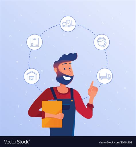 Logistics Manager Choosing Logisitics Option Vector Image