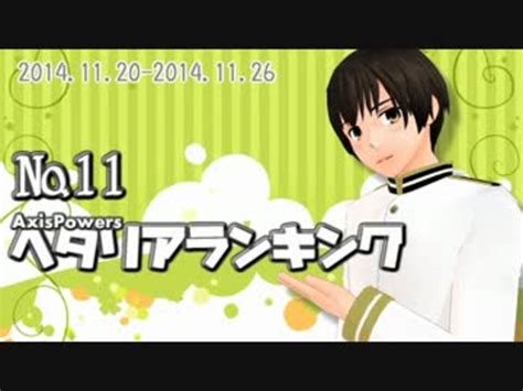 Axispowersヘタリアランキング №11（1120～1126） ニコニコ動画