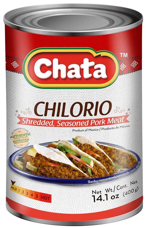 Buy Chata Pork Chilorio Can Shredded Seasoned Pork Meat Ready To