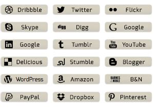 Oyster Gray Social Buttons MaxButtons Pro