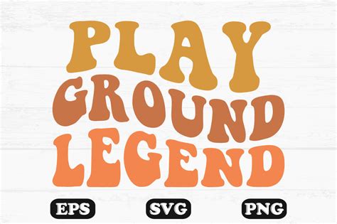 Playground Legend Retro Wavy T Shirt Graphic By Hosneara 4767