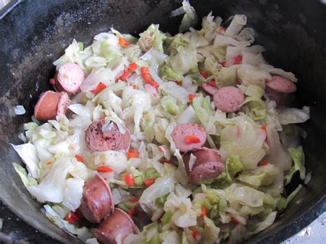 Rogue Dutch Oven Cookers Dutch Oven Kielbasa And Cabbage