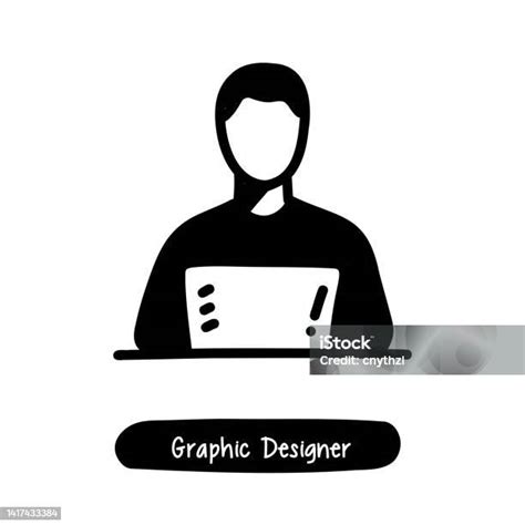 그래픽 디자이너 아이콘입니다 트렌디 스타일 벡터 일러스트 레이 션 심볼 책상에 대한 스톡 벡터 아트 및 기타 이미지 책상