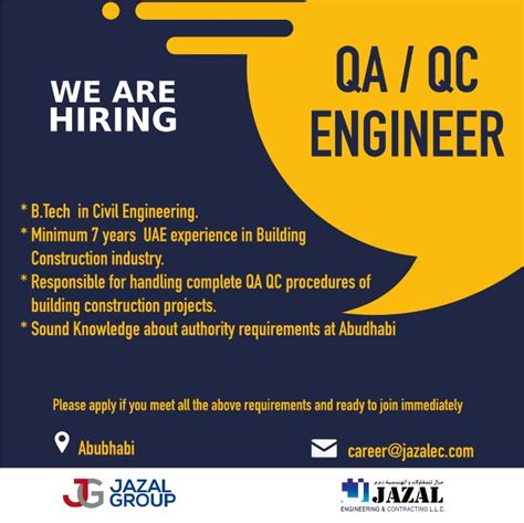 Jazal Engineering And Contracting Llc Official On Linkedin Qaqc