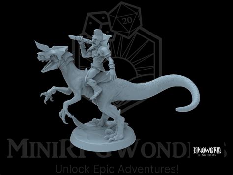Goblin Mounted Velociraptor By Dinoworld For Dnd 5E Pathfinder And