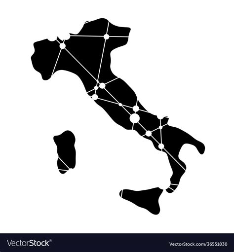 Map Italy Royalty Free Vector Image Vectorstock