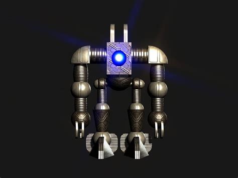 3d Model Metal Cyclops Robot Vr Ar Low Poly Animated Cgtrader