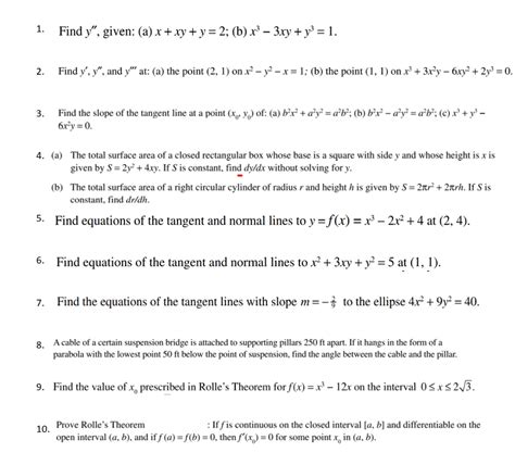 Solved Find Y ﻿given A Xxyy2 B X3 3xyy31find