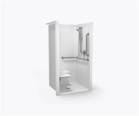 Xsa 4136 Bf Ot Acrylic Alcove One Piece Shower With Center Drain In