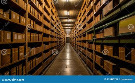 Underground Bunker Storage A Large Room Full Of Supplies For Survival