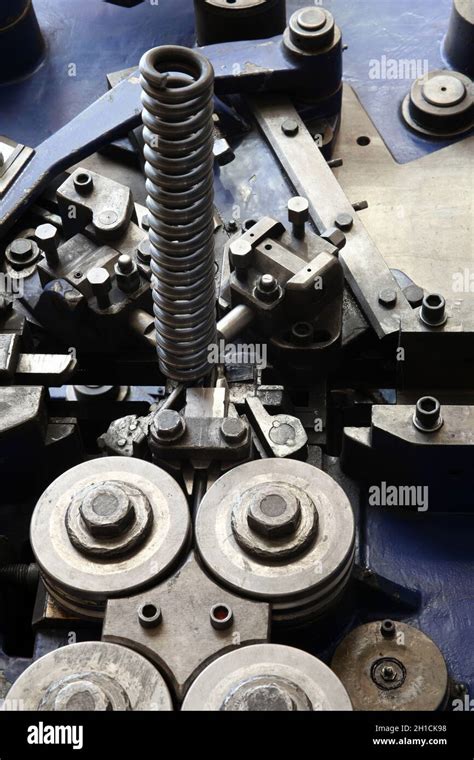 CNC Spring Making Machine Industrial Machine Stock Photo Alamy