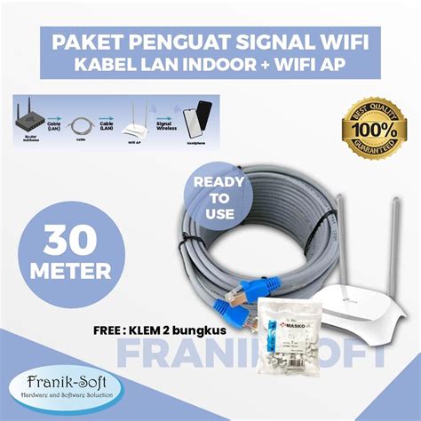 Jual Produk Paket Penguat Sinyal Kabel Lan Meter Indoor Wifi Ap Untuk Memper Panjang