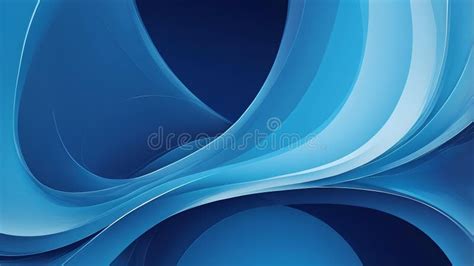 Abstract Blue Swirling Waves Background Stock Illustration