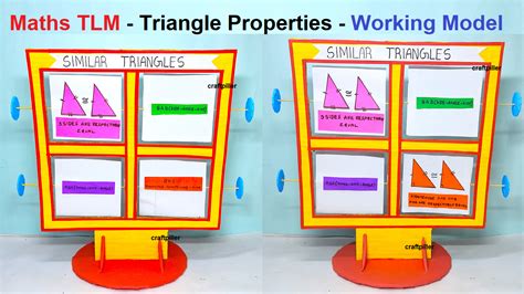 How To Make Maths Tlm Triangle Properties Working Model Diy
