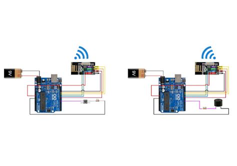Piezo Buzzer Controlled Push Button Using Arduino And Transceiver Wirele