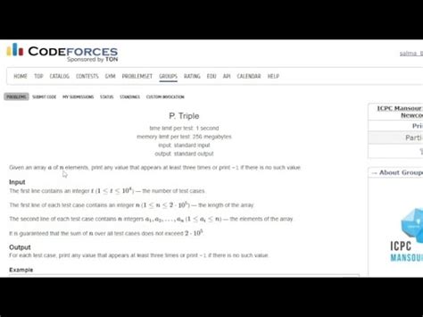Triple Problem Codeforces Solution In Arabic YouTube