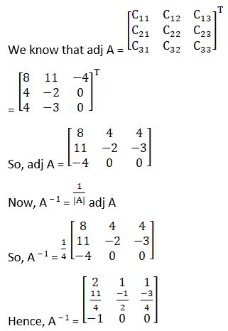 RD Sharma Class 12 Solutions Chapter 7 Adjoint And Inverse Of A Matrix