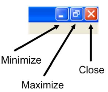 Minimize Maximize Close Button Poster COMPUTER TECHNOLOGY CENTER