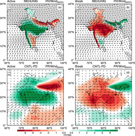 Composite Anomalies Of Rainfall Shaded And 850 Hpa Wind Vectors
