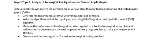 Project Topic 2 Analysis Of Topological Sort