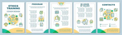 Ethics Training Brochure Template Layout Core Values Flyer Booklet