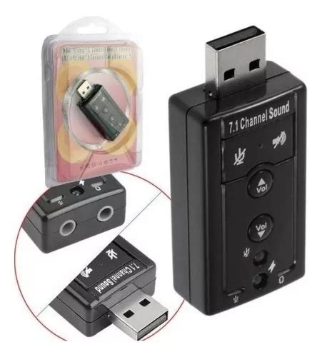Mfl 71 Placa Adaptador De Som Usb 71 Canais 3d Adaptador Audio Pc Cor