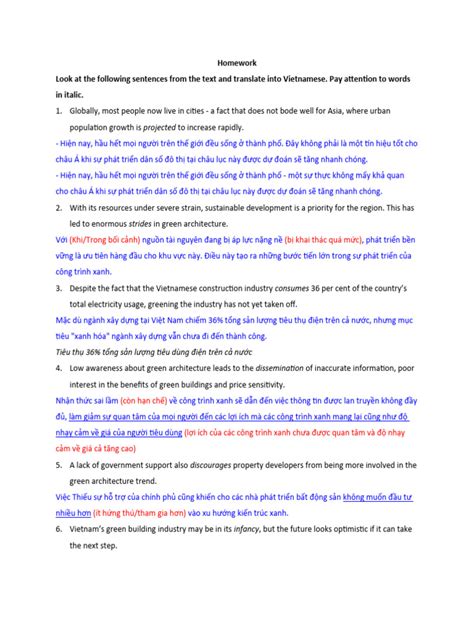 Translation Exercise Pdf