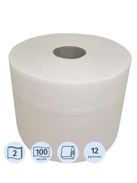 Luscan Professional / Бумага туалетная для диспансера 2-слойная, 100м ...