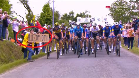Spectator Causes Massive Crash At Tour De France
