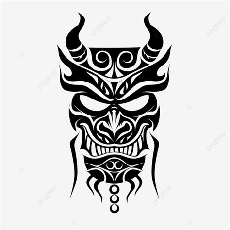 Oni Mask Vector Design Images Oni Mask Tattoo Illustration😨 Explore A