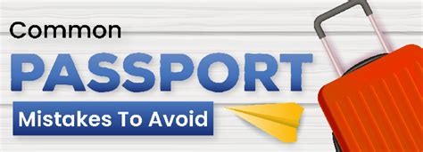 Common Passport Mistakes To Avoid Infographic Passport Renewal And