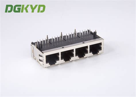 1000 Base Tx 4 Position Rj45 Ethernet Connector Module Cat6 Metal Shield