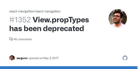 Viewproptypes Has Been Deprecated · Issue 1352 · React Navigationreact Navigation · Github