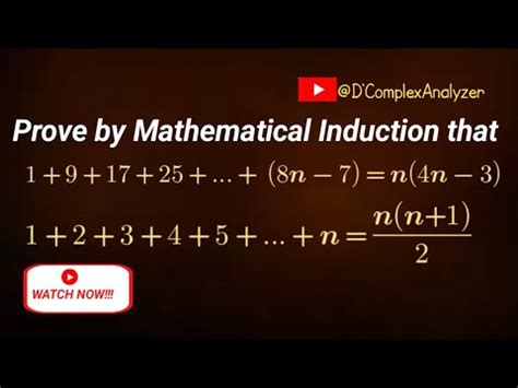 Mathematical Induction Mathematicalinduction Mathsproof YouTube